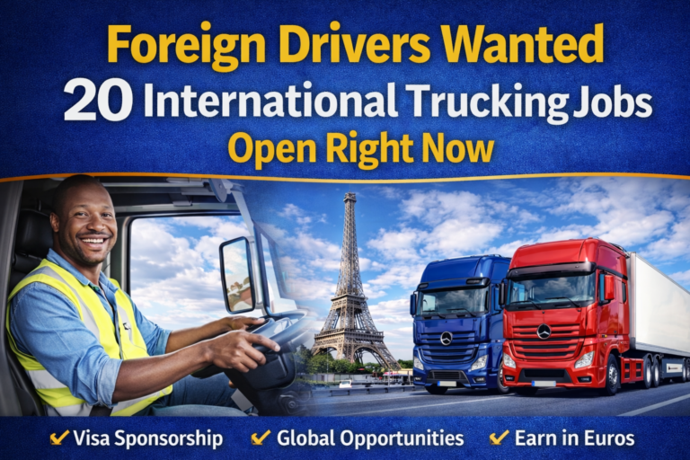 Foreign Drivers Wanted: 20 International Trucking Jobs Open Right Now ...